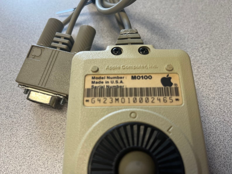 Vintage Mac Mouse, VERY EARLY Production Mouse M0100 June 1984 RARE ...