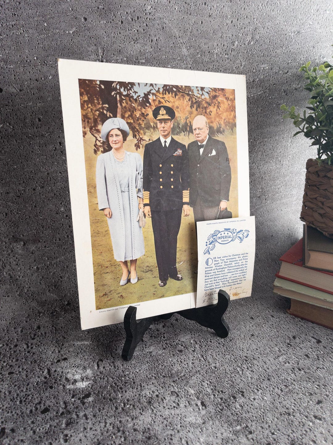 Rare 1950s Royal Family & Churchill Colour Print – Imperial Oil Limited ...