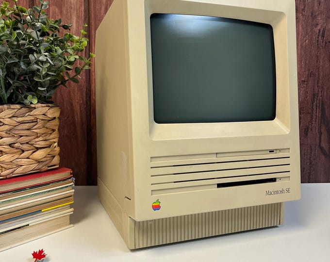 Vintage Macintosh SE 1MB RAM, 800K Floppy, 20MB Hard Disk, Retro Apple ...