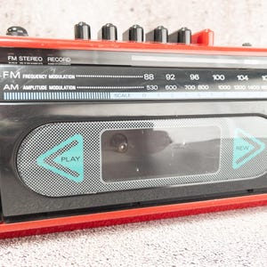Boombox Vintage Realistic SCR-35 Boombox – Red Stereo Sound Cassette ...