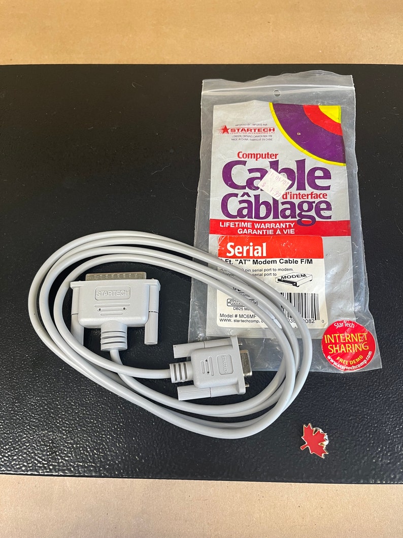 DB9 Modem Cable, Vintage Computer - Startech 9pin Serial Port Accessory ...