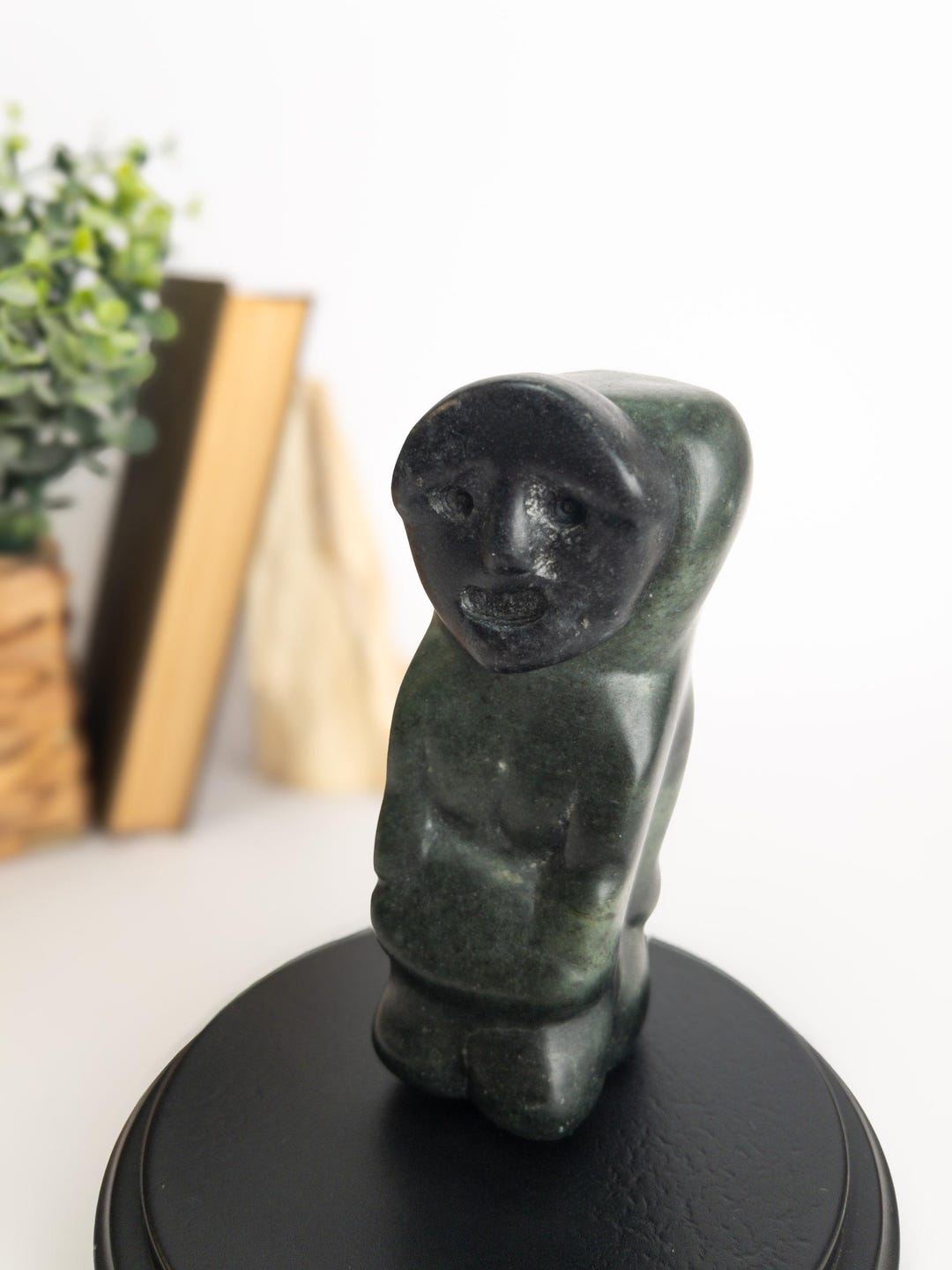 Inuit Soapstone Sculpture – 'woman With Mask' by Mark Totam | Certified ...