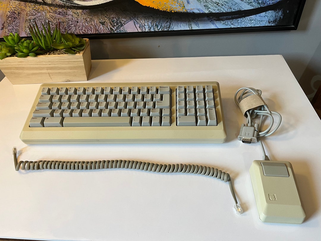 Retro Macintosh Keyboard, Mouse, Cord - Bundle - Etsy