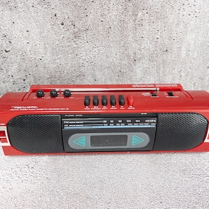 Boombox Vintage Realistic SCR-35 Boombox – Red Stereo Sound Cassette ...