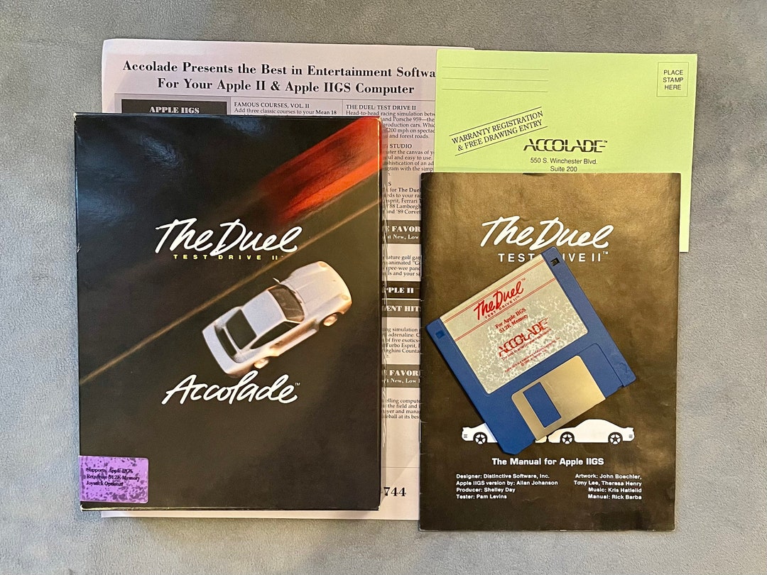 Apple IIGS - Retro Software the Duel by Accolade - Untested - Etsy