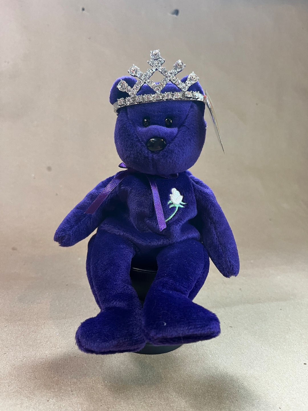 Princess Diana Rare 1997 Beanie Baby With Rhinestone Crown & Tush Tag ...