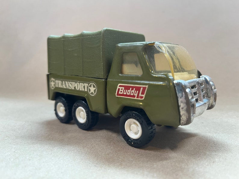 Vintage 1970s Buddy L Troop Transport Army Truck Japan Toy Metal Small ...