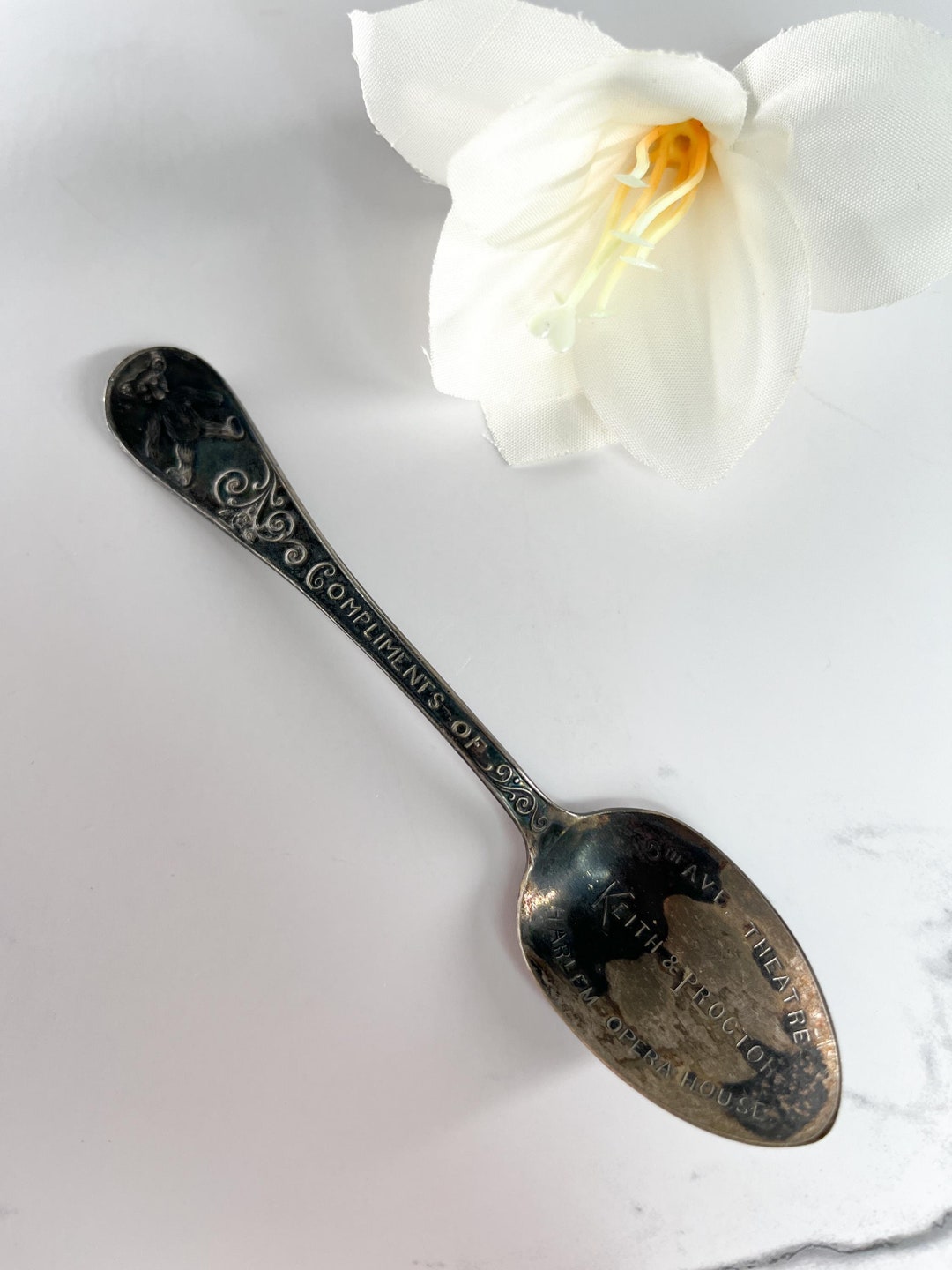 Toddler Spoon - Silver Plated Teddy Bear, Compliments of the Keith ...
