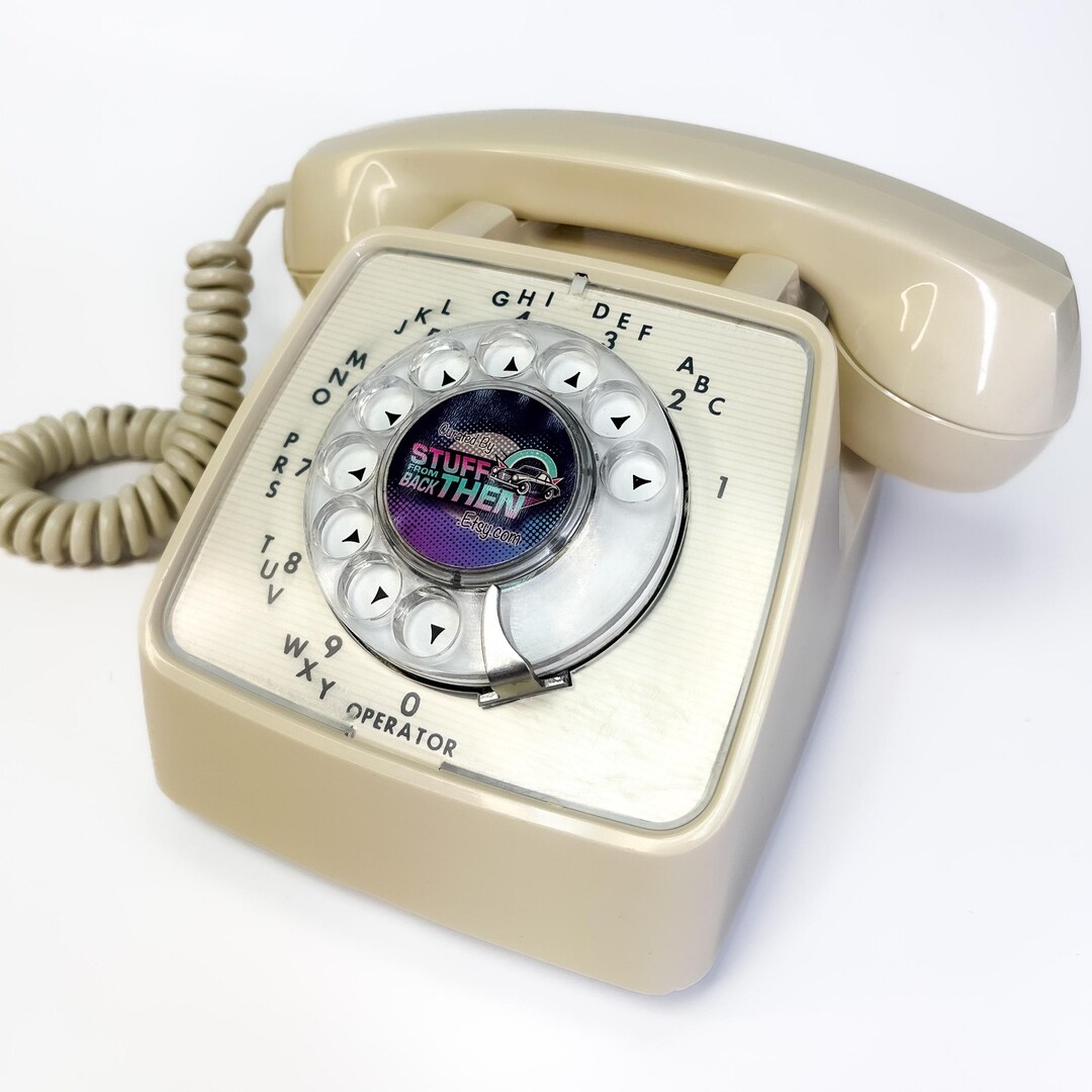 MCM Phone 1983 – Rotary Dial, Mid Century Postmodern Style – Vintage ...