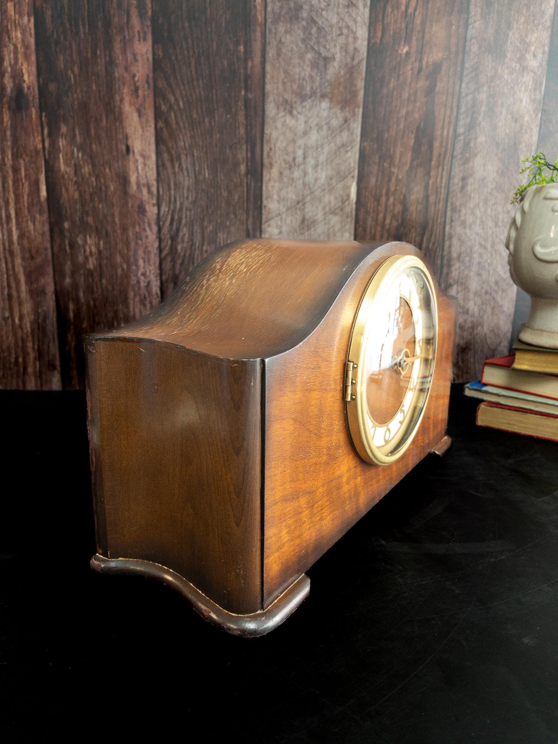 1940s Seth Thomas Mantle Clock: Mahogany Brass Art Deco (not Working ...