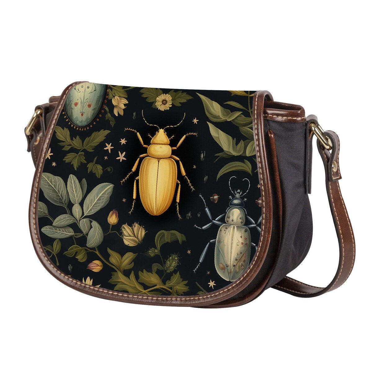 Gold Beetle Saddle Bag, Beetles and Botanicals Dark Academia Shoulder ...