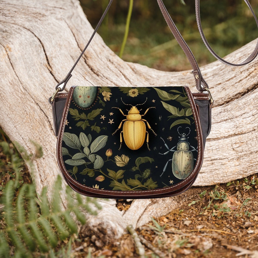Gold Beetle Saddle Bag, Beetles and Botanicals Dark Academia Shoulder ...
