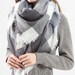 Light Blue & Gray Blanket Scarf / Personalized Scarf / - Etsy