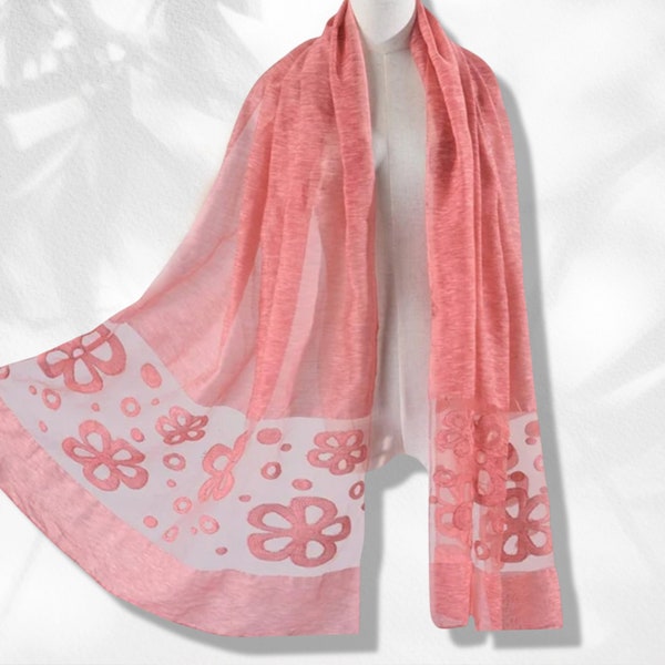 Coral Infinity Scarf - Etsy