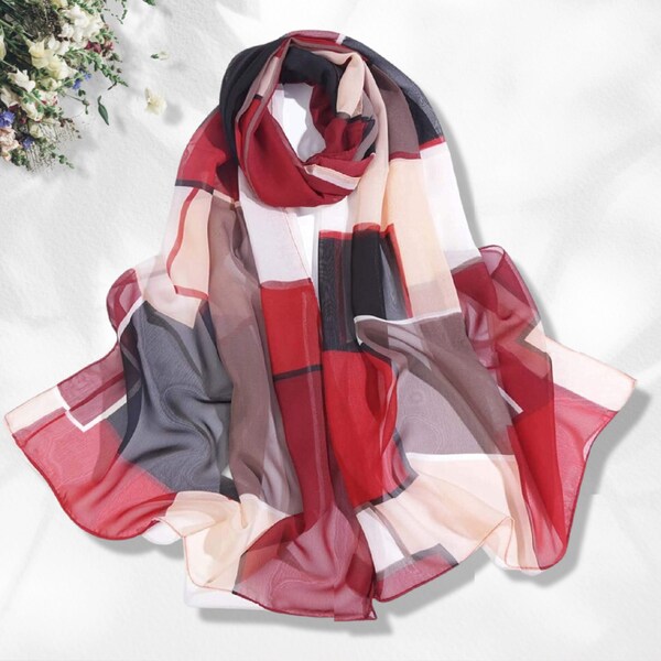 Long Red Scarf - Etsy