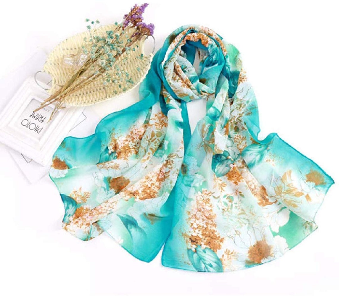 Silky Floral Summer Scarf / Women Scarves / Infinity Scarf - Etsy