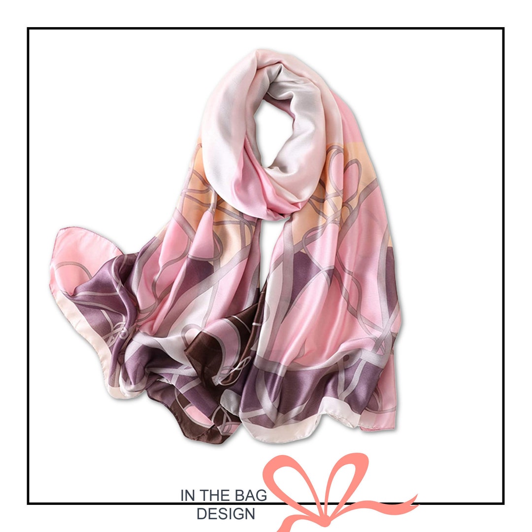 Pink Silk Scarf Women Silk Shawl Personalized Gift Infinity - Etsy