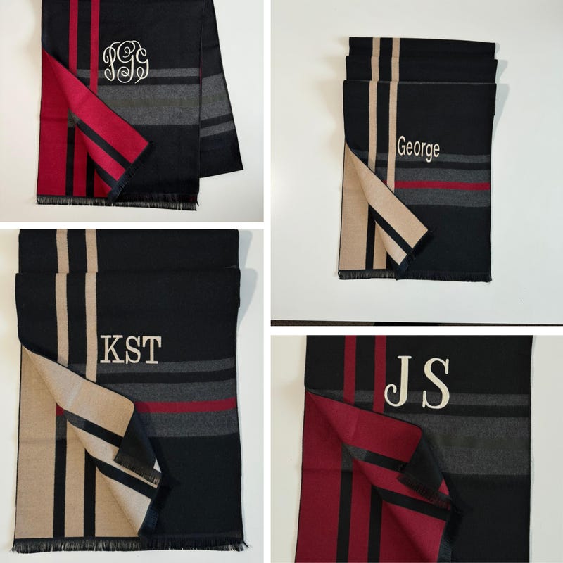 Monogrammed Scarf - Etsy