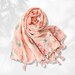 Blush Pink Scarf Leaf Summer Personalized Gift Scarves Wrap Shawl Soft ...