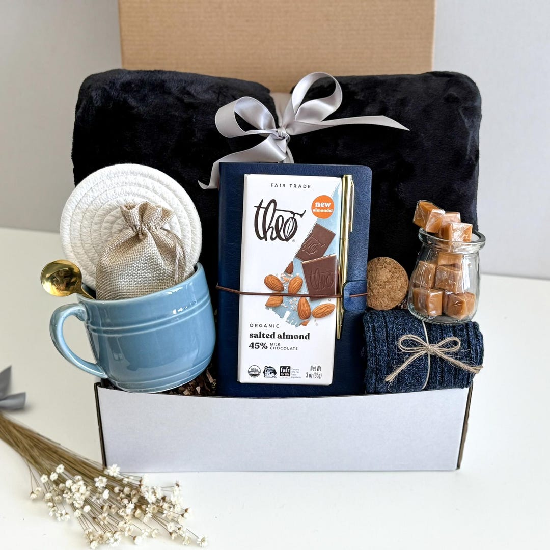Bereavement Grief Sympathy Baskets for Men Customizable, Tea Gift Boxes ...