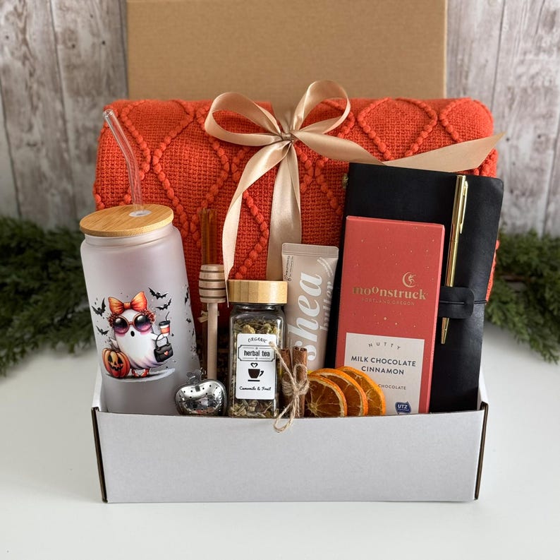 Hygge Pumpkin Fall Gift Box, Boo Basket, Spooky Season Gift, Cozy Fall ...