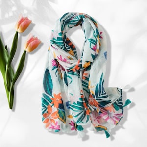 Tropical Print Scarf Women's Scarves Personalized Gifts for Women Shawl ...