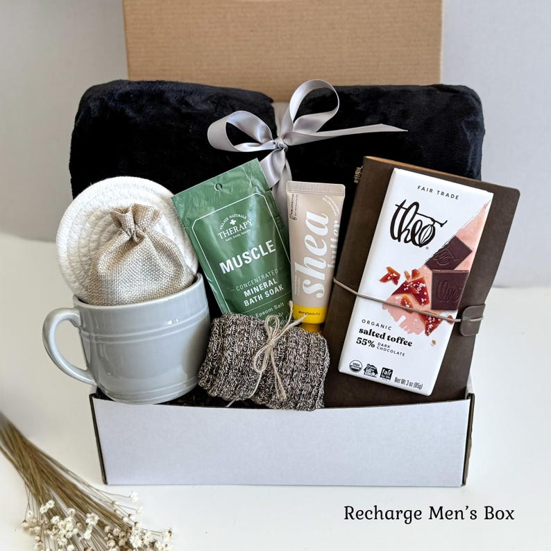 Gift Basket for Men, Cozy Gift Box for Him, Care Package for Him ...