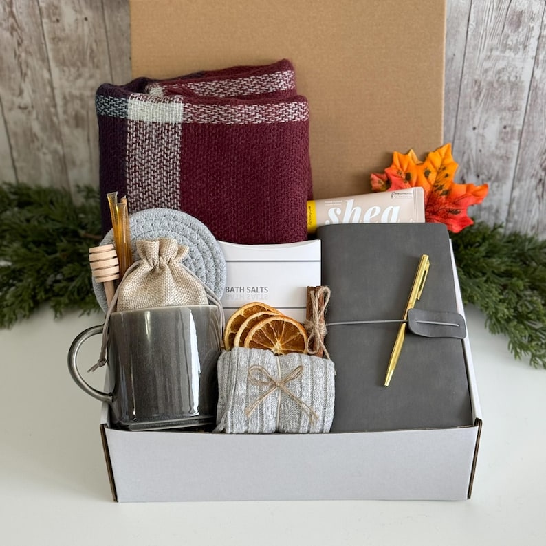 Hygge Gift Box for Men, Get Well Soon Gift Basket for Him, Hygge Get ...