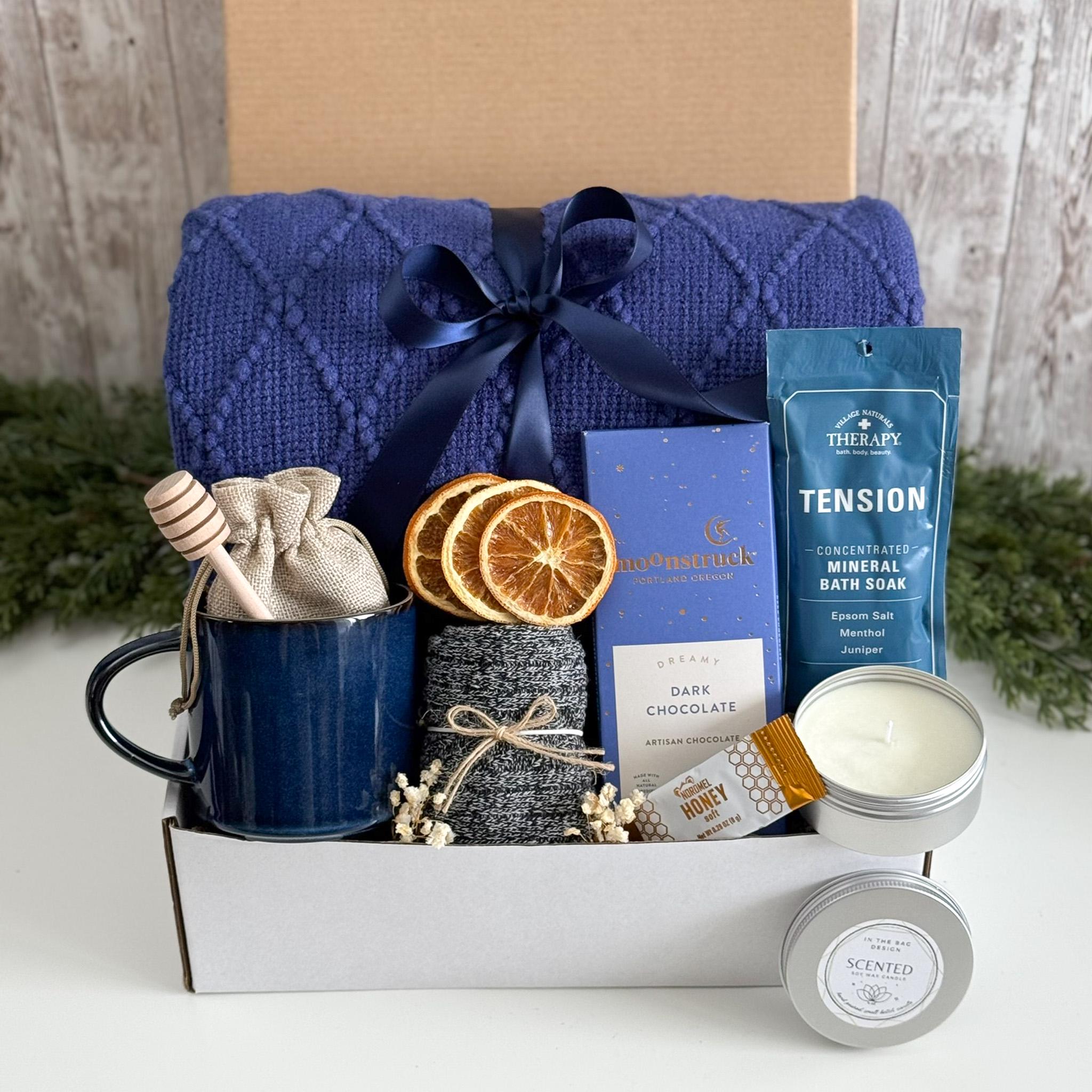 Bereavement Grief Sympathy Baskets for Men Customizable, Tea Gift Boxes ...