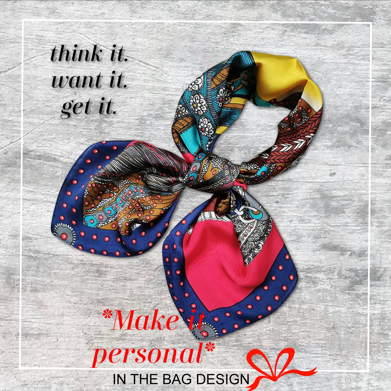 Blue Square Scarves / Bandana / Silk Head Neck Scarf/ Women | Etsy