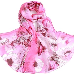 Silky Floral Summer Scarf Women Scarves Infinity Scarf Loop Soft ...