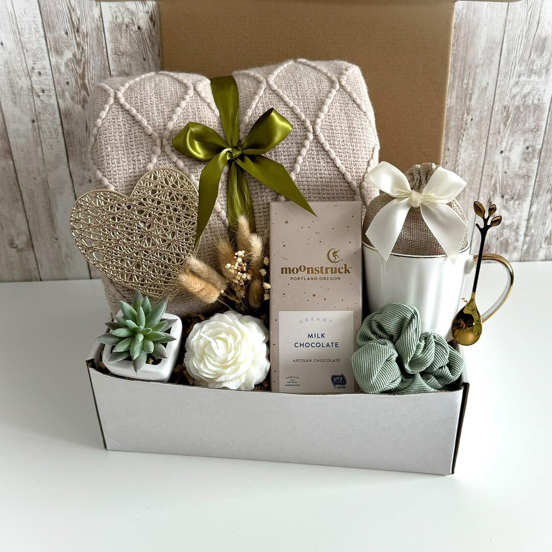 Hygge Gift Box With Blanket, Surgery Care Package Woman, Care Package ...