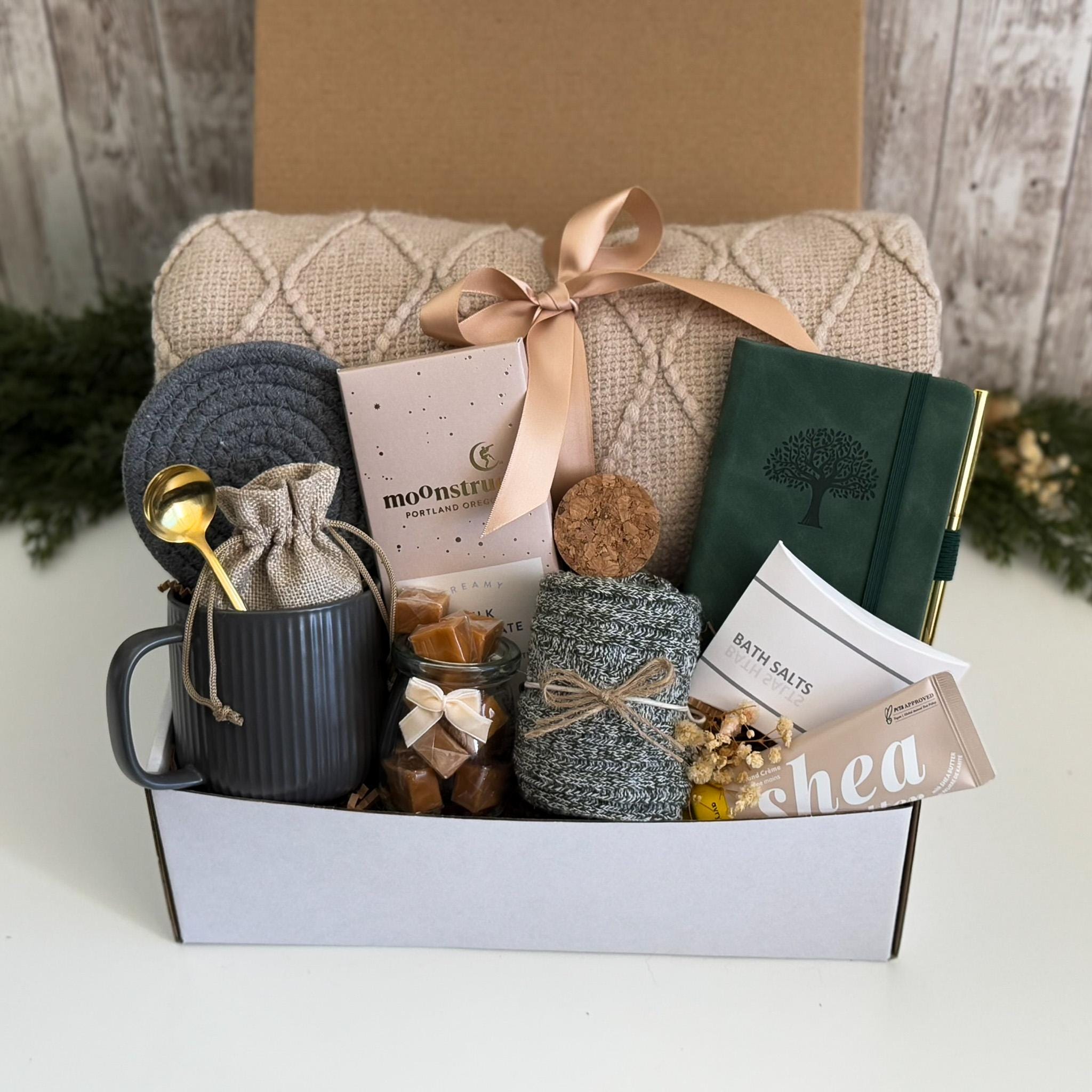 Bereavement Grief Sympathy Baskets for Men Customizable, Tea Gift Boxes ...