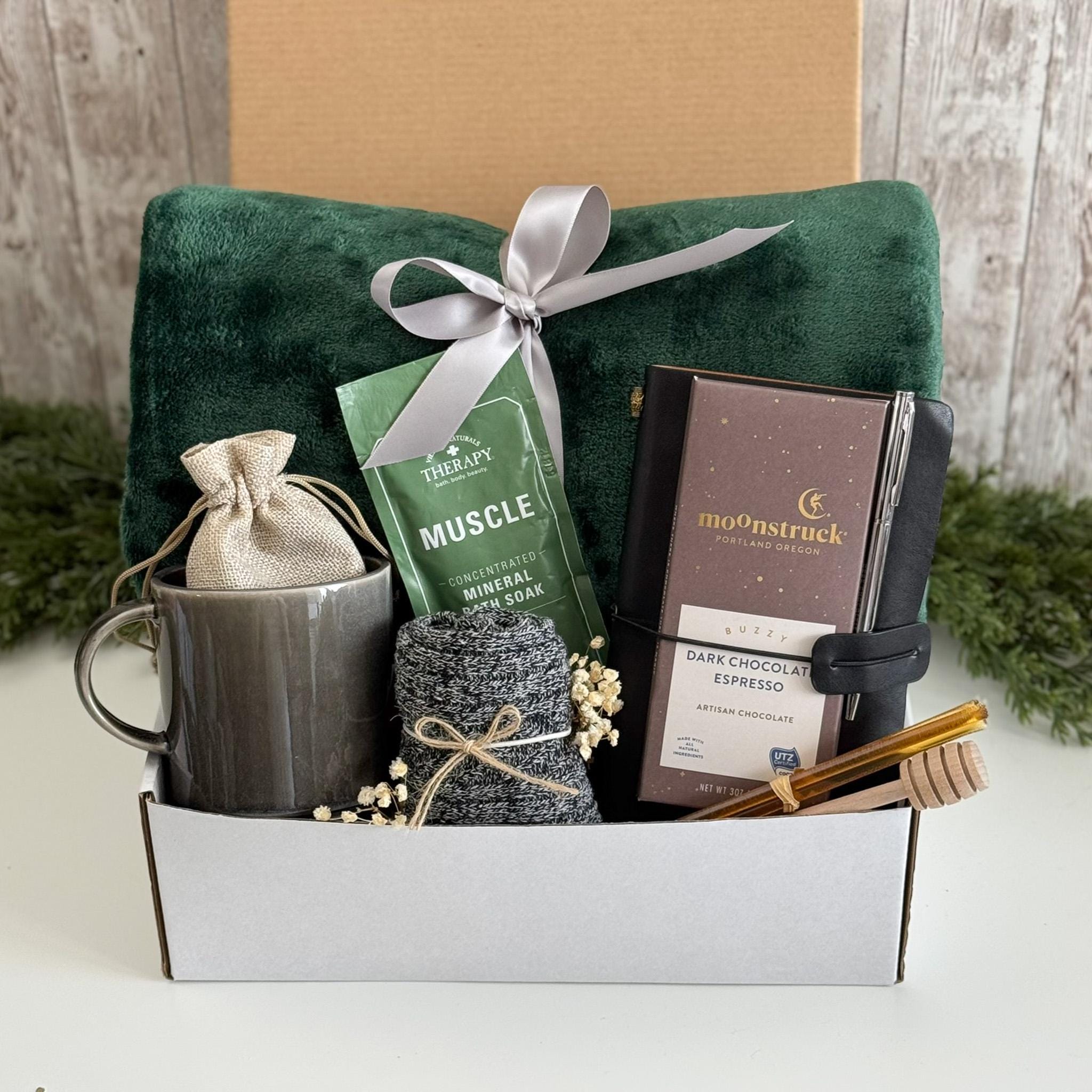 Hygge Gift Box for Men, Get Well Soon Gift Basket for Him, Hygge Get ...