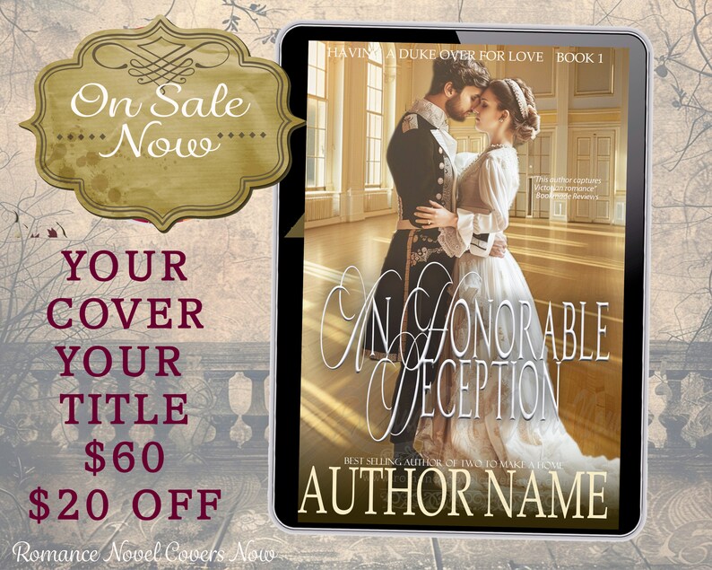 An Honorable Deception: Historical Romance Book Cover, Premade Book ...