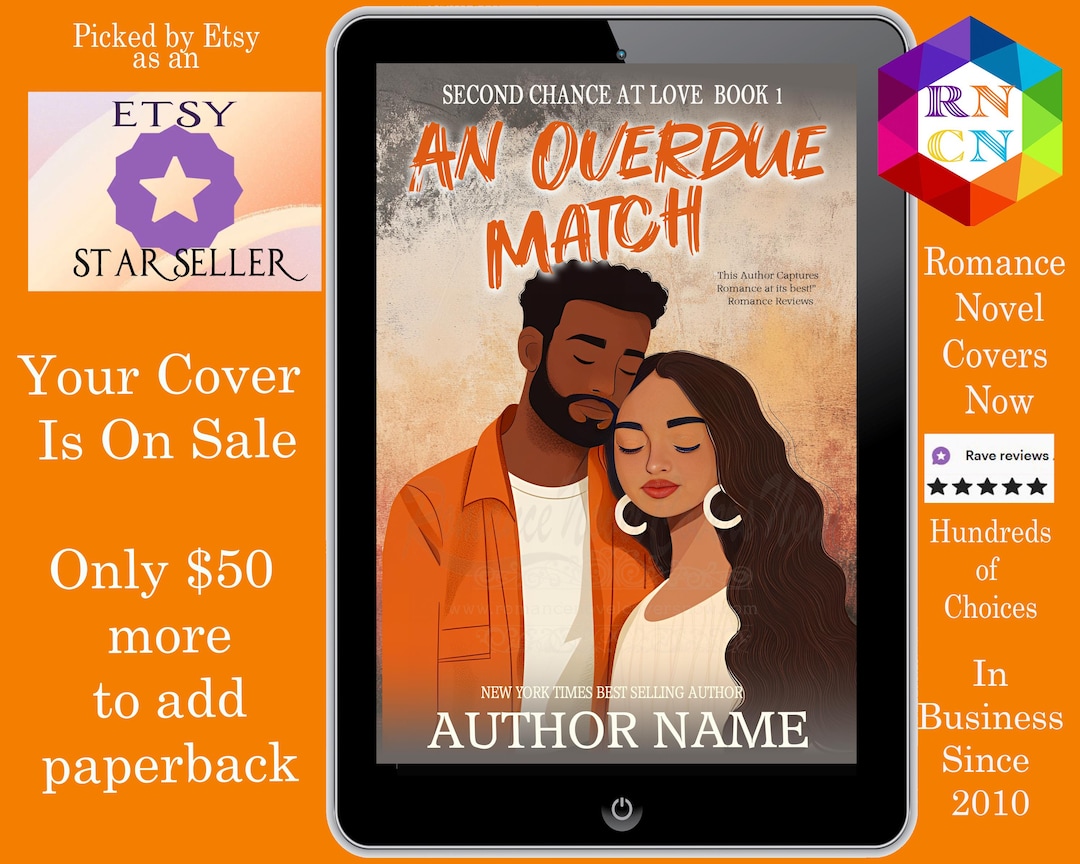 An Overdue Match: Romance Book Cover Indie Authors Budget, Black ...
