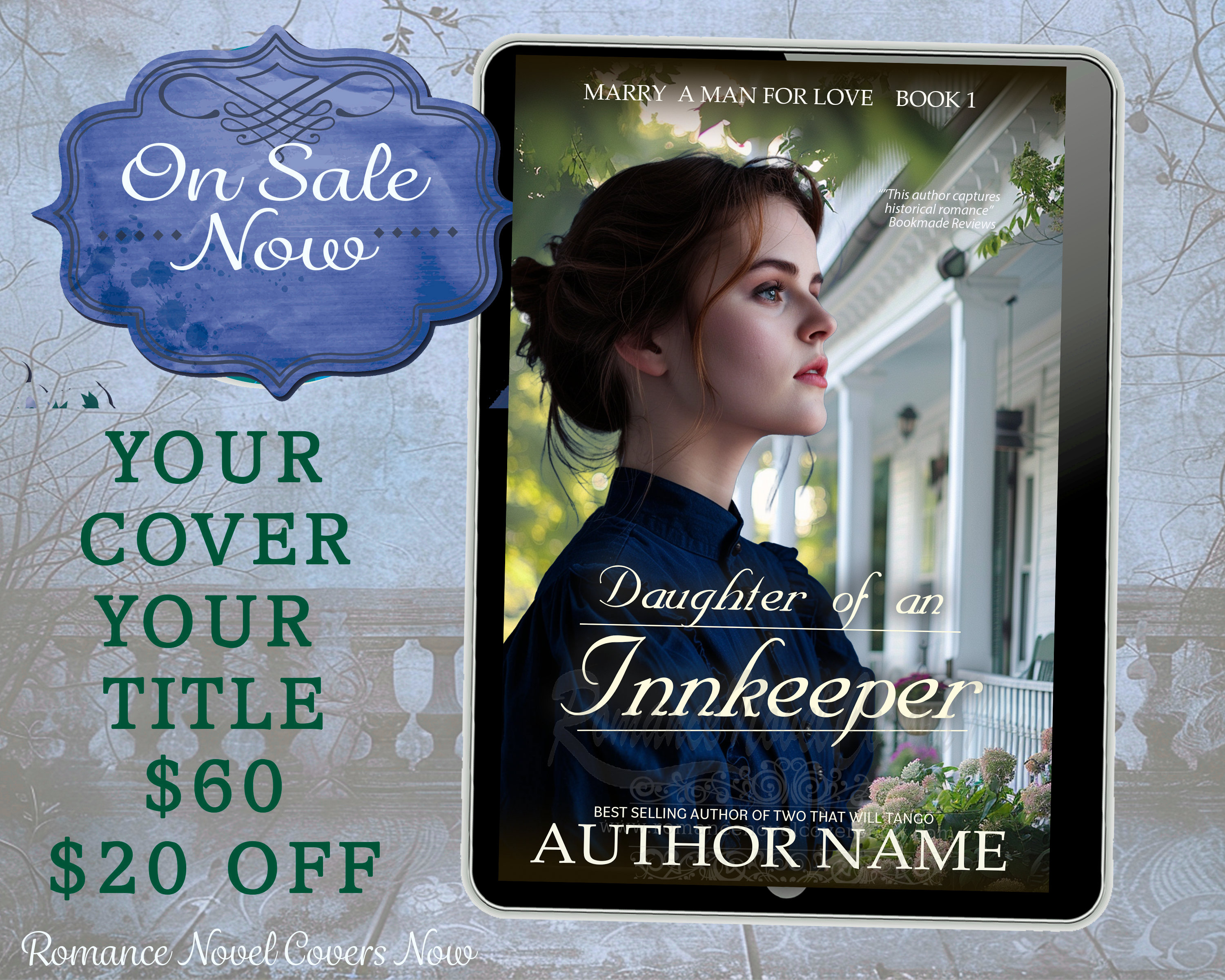 Daughter of the Innkeeper: Historical Romance Book Cover, Premade Book ...