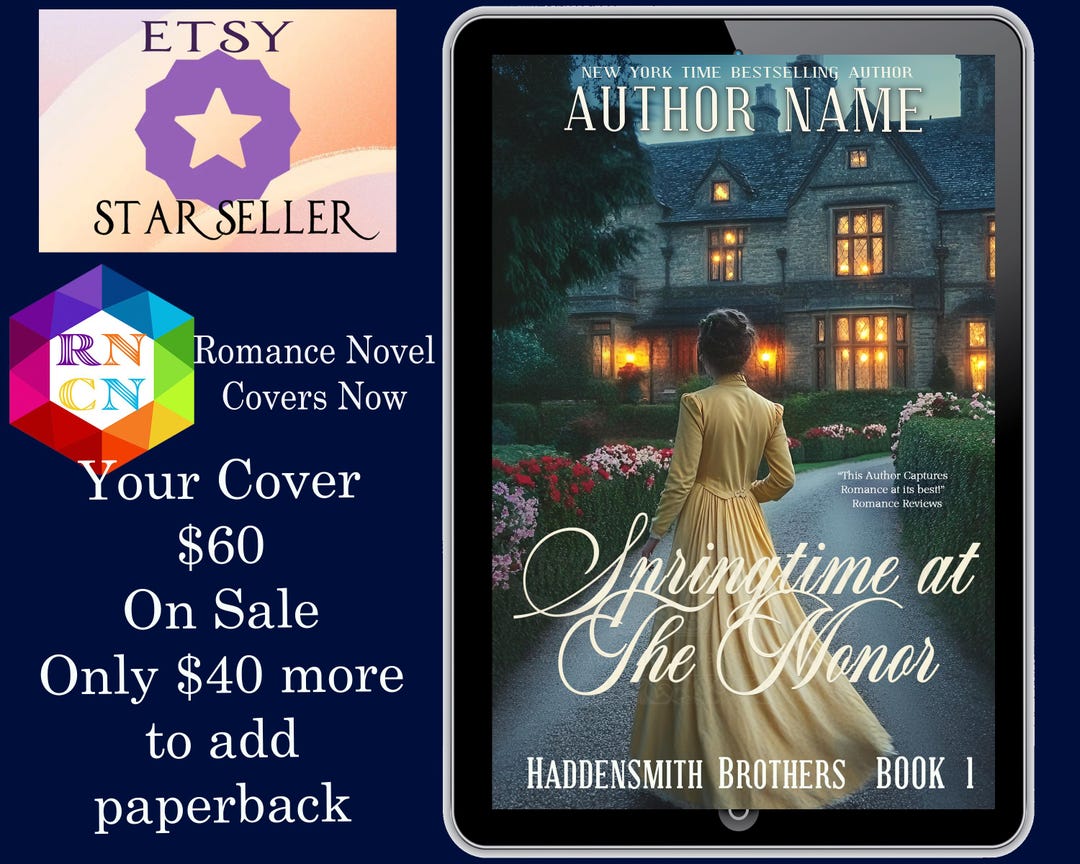 Springtime at the Manor: Romance Book Cover Indie Authors Budget Covers ...