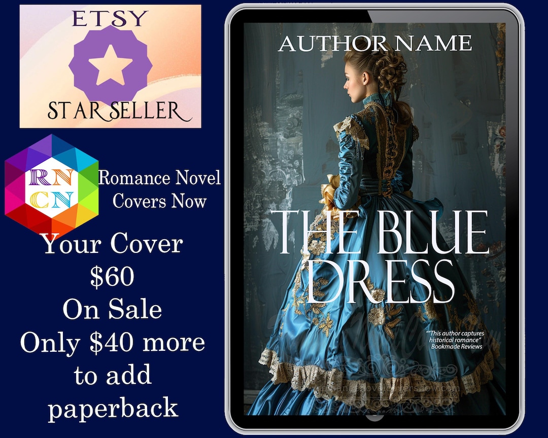 The Blue Dress: Historical Romance Book Cover, Premade Book Cover ...