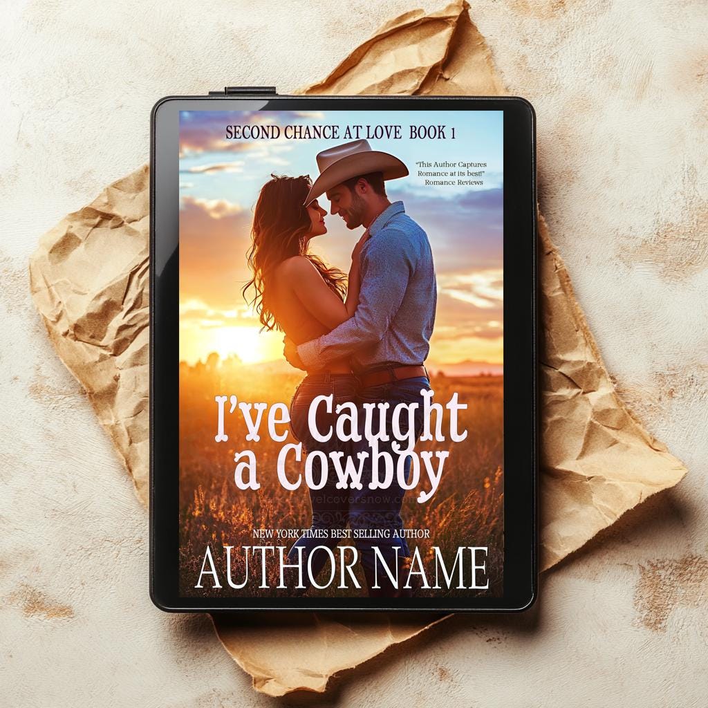 I've Caught a Cowboy: Premade Book Cover Sweet Wholesome Romance ...