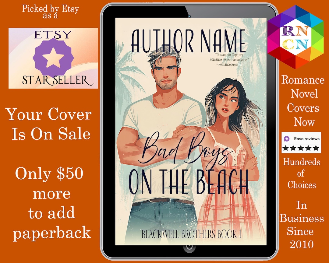Bad Boys on the Beach: Premade Book Cover Sweet Wholesome Romance ...