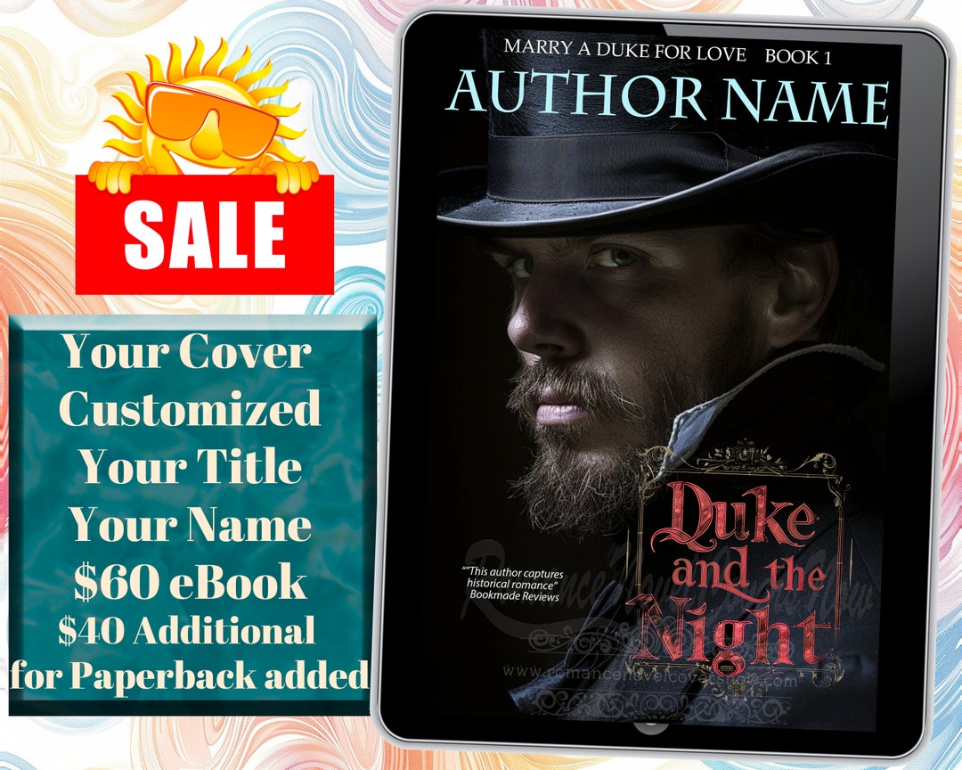 Historical Romance Book Cover With a Duke, Premade Book Cover ...