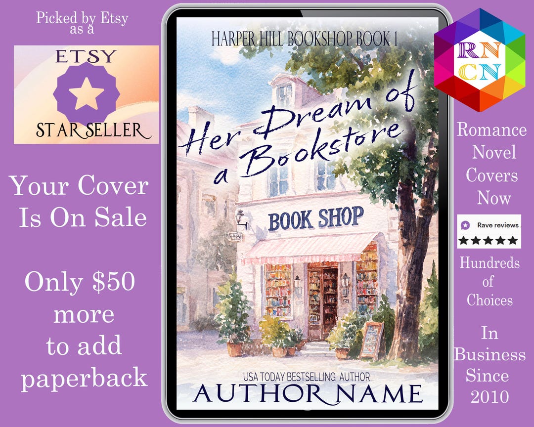 Her Dream of a Bookstore: Romance Book Cover Indie Authors Budget ...