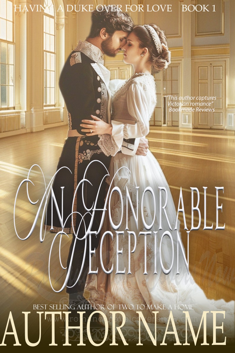 An Honorable Deception: Historical Romance Book Cover, Premade Book ...