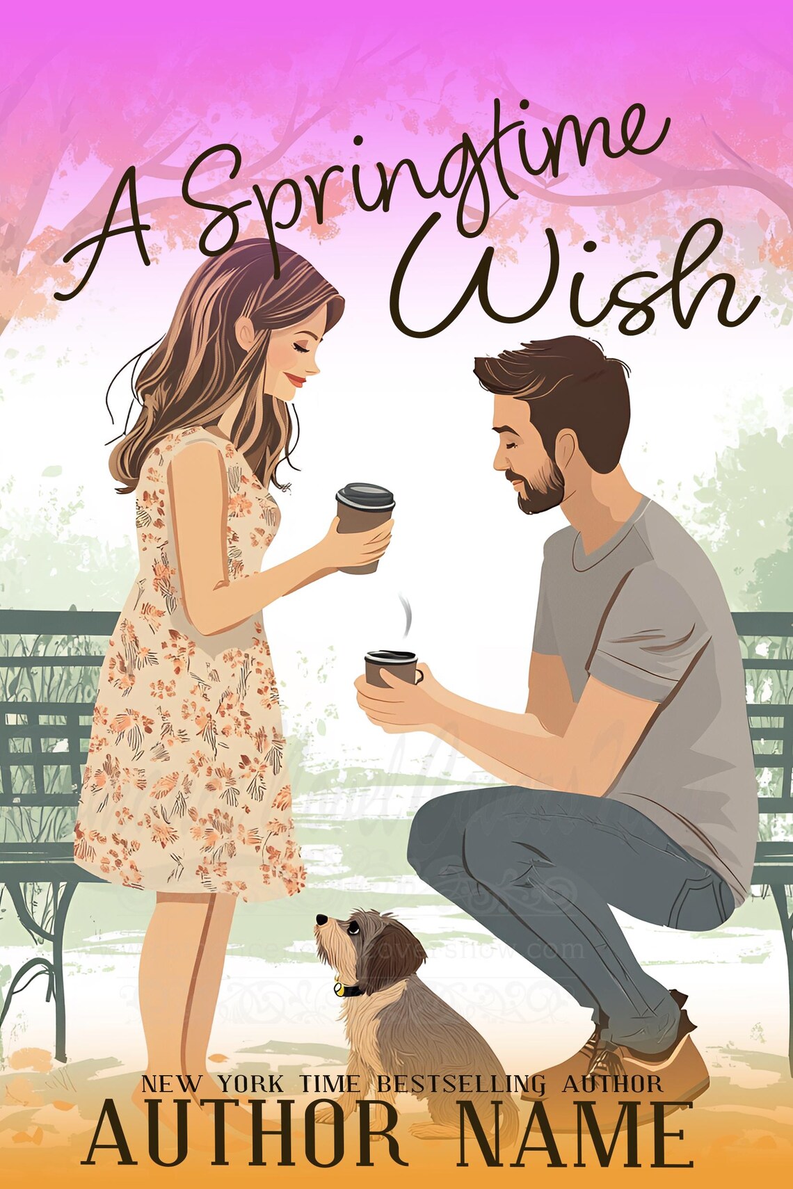 A Springtime Wish: Premade Book Cover Sweet Wholesome Romance, Small ...