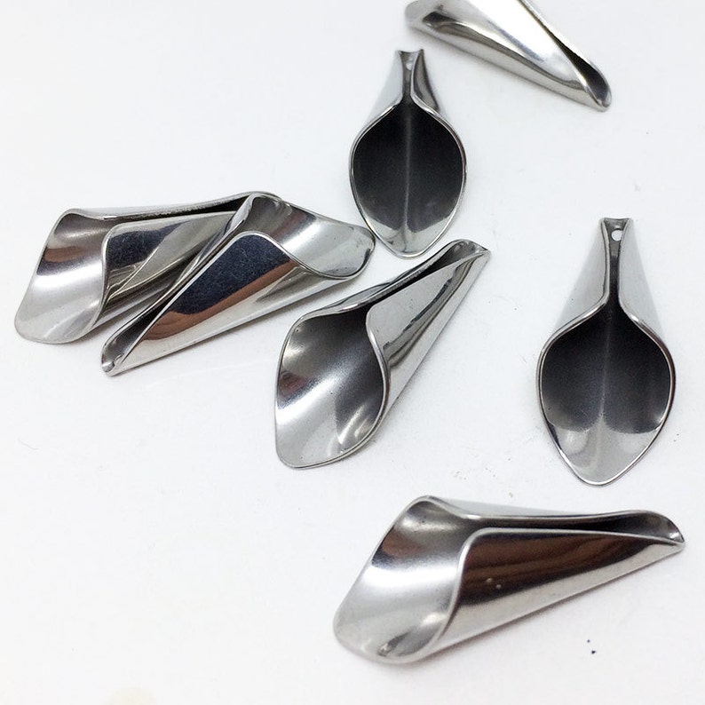 20pcs Stainless Steel Cone Beads Caps Charms Jewelry Findings - Etsy