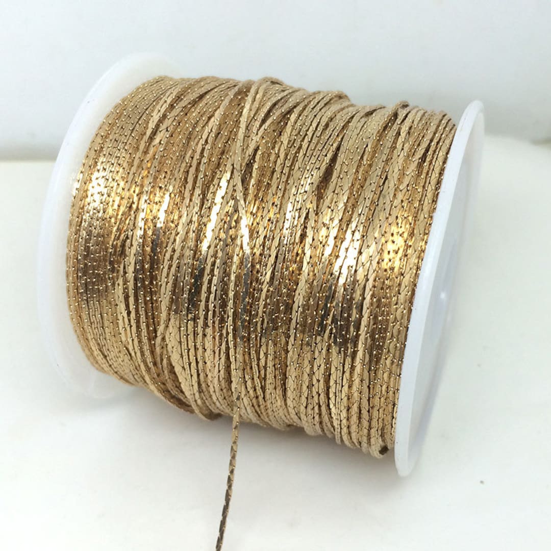 100 Yards Raw Brass Cobra Chains Snake Findings Jewelry Making 235/245 ...