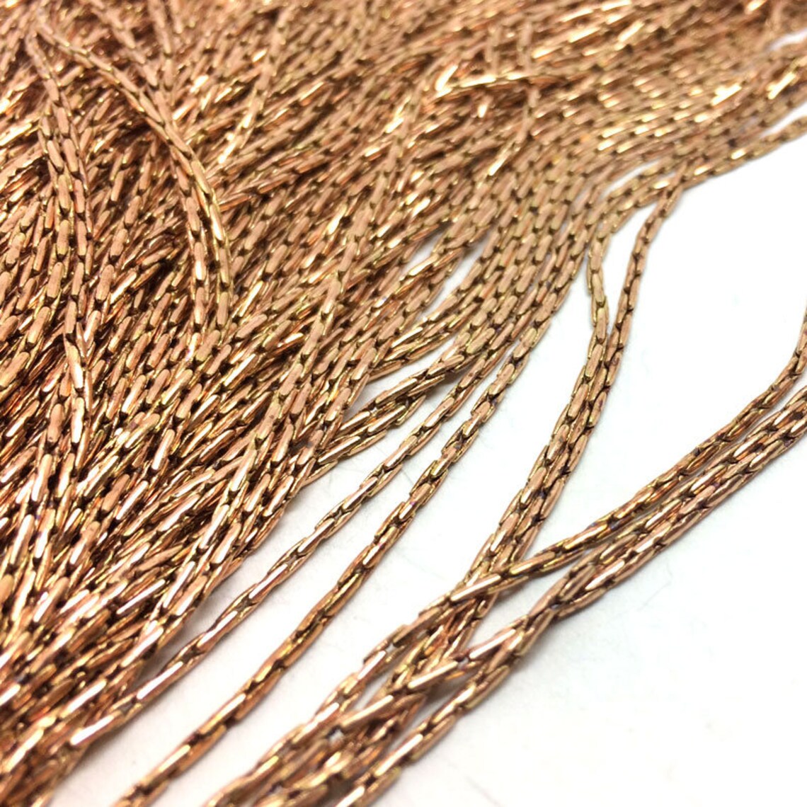 50 Yards Rounded Cobra Chain Brass Based Snake Chain Serpentine 3 Size ...
