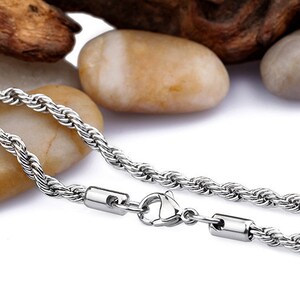 10pcs Silver Stainless Steel Rope Chain Necklace 2mm/3mm/4mm 18-24" - Etsy