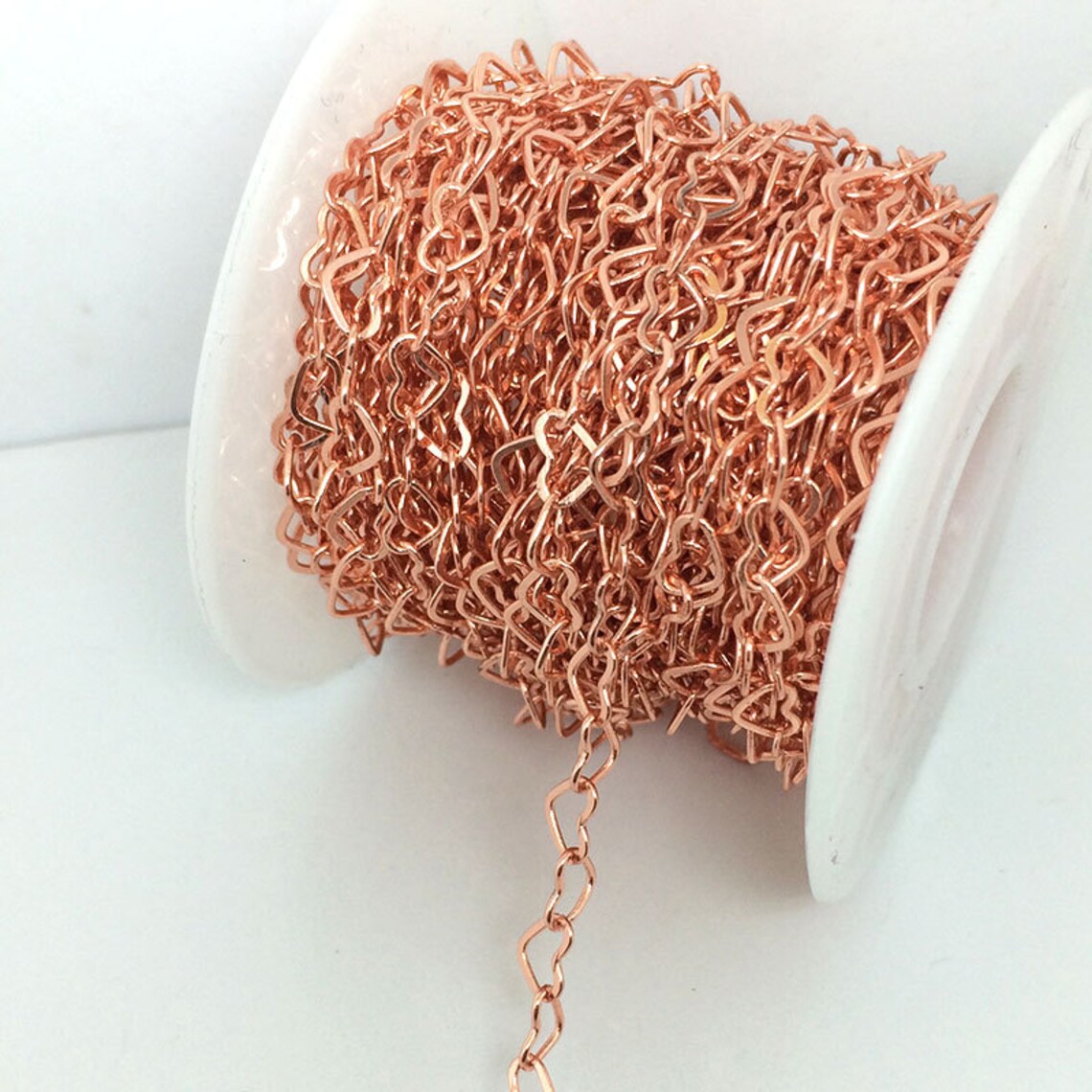 20/50 Yards Heart Link Soldered Chain Anti-Tarnish 4.5x6.5mm | Etsy